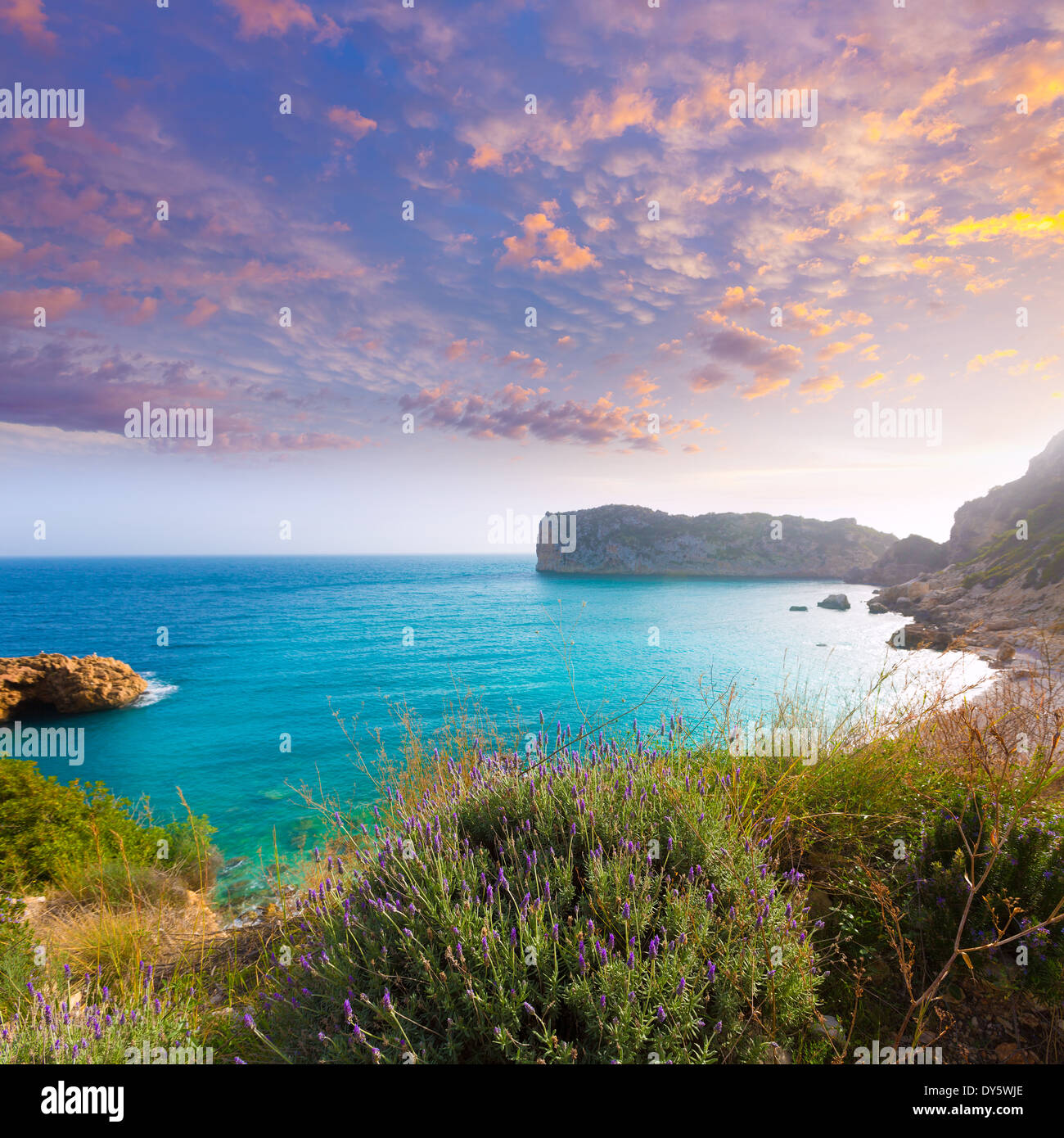 Javea Playa Ambolo beach Xabia in Mediterranean Alicante Spain Stock ...
