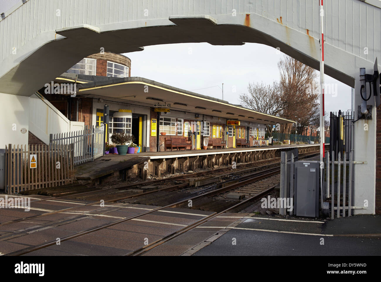 Hoylake railway station and bridge, Merseyside Stock Photo - Alamy
