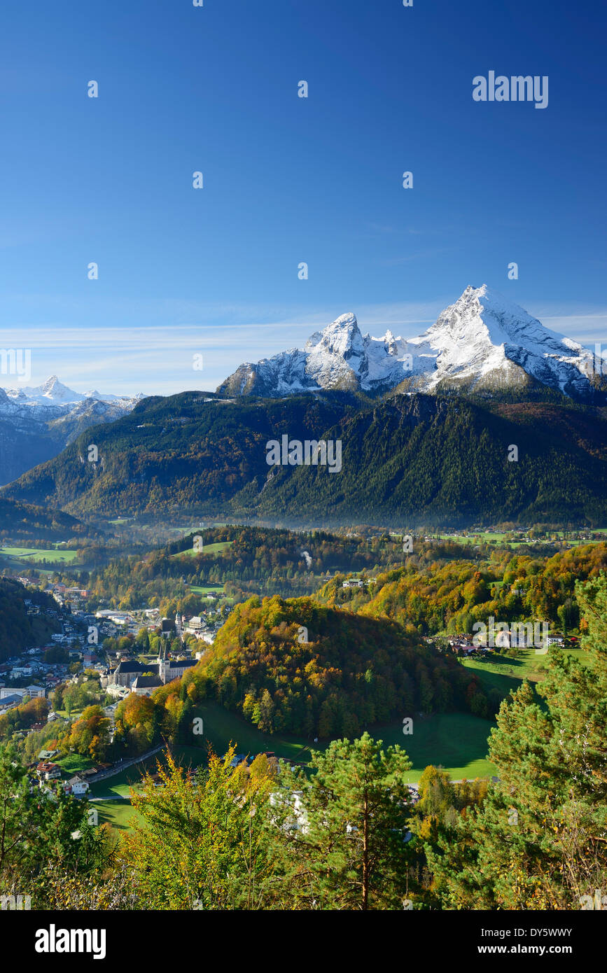 Berchtesgaden and Watzmann, Berchtesgaden range, Upper Bavaria, Bavaria ...