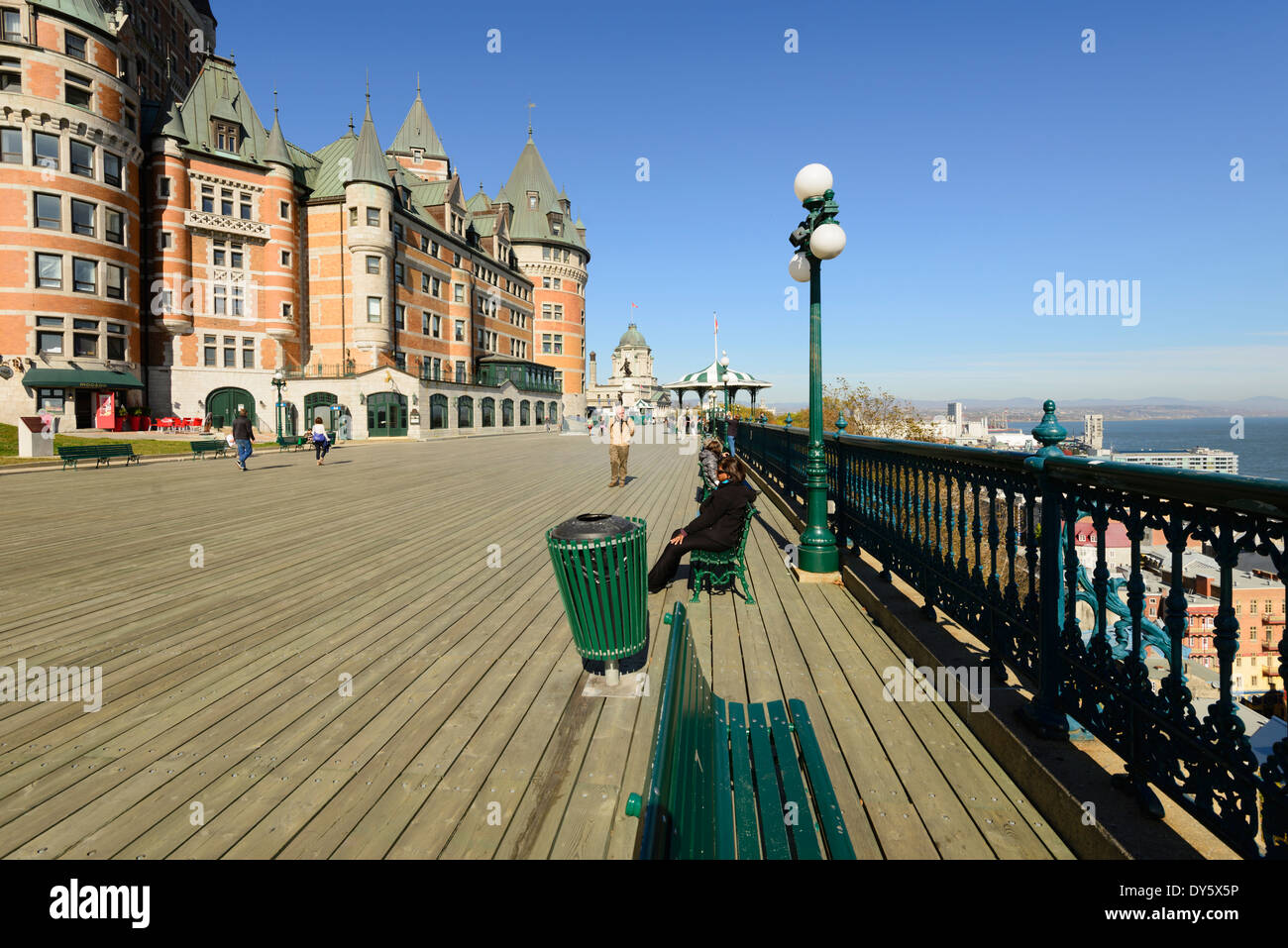 Dufferin Terrace, promenade and boardwalk, along Chateau Frontenac and ...