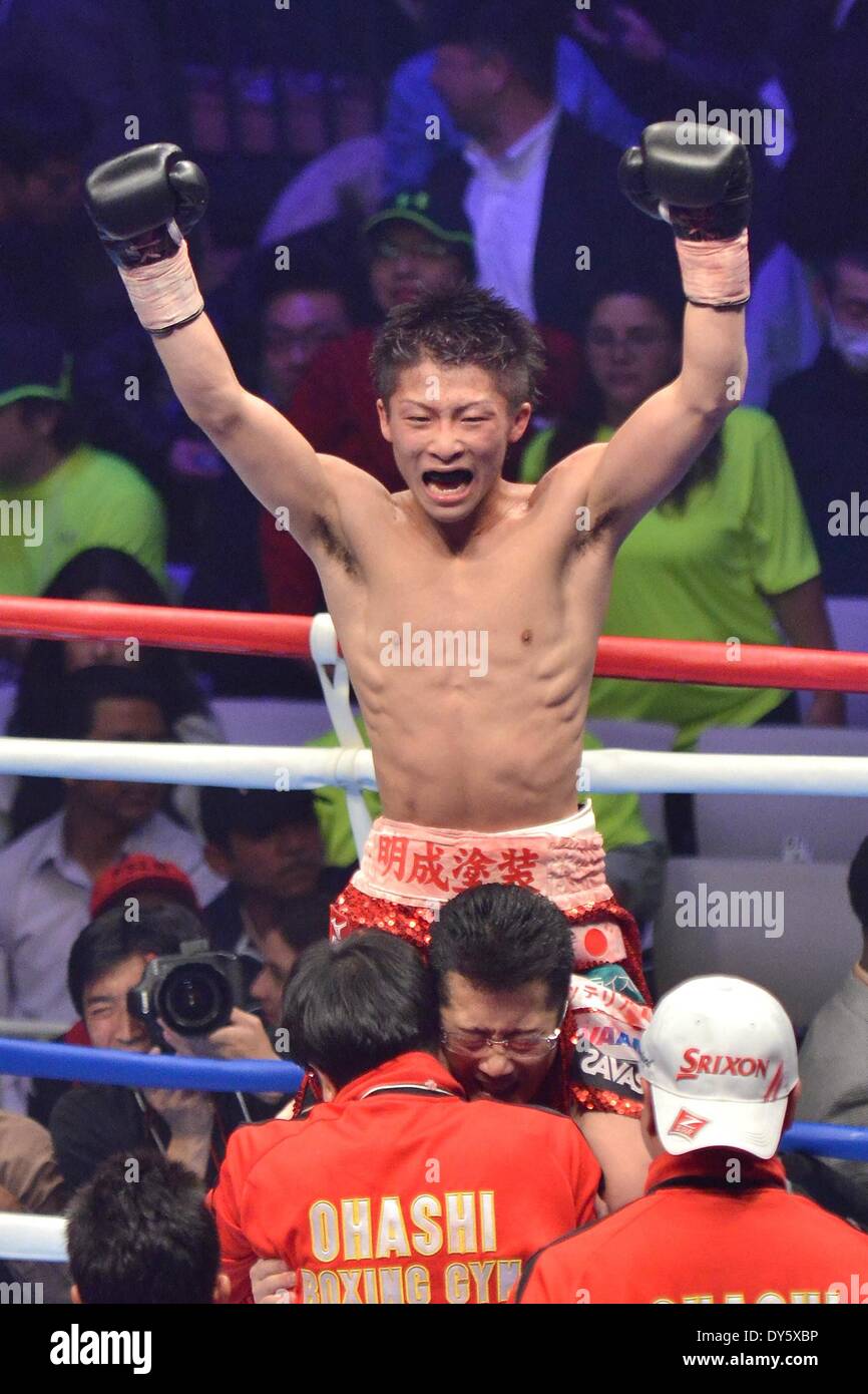 Tokyo, Japan. 6th Apr, 2014. (T-B) Naoya Inoue (JPN), Shingo Inoue ...