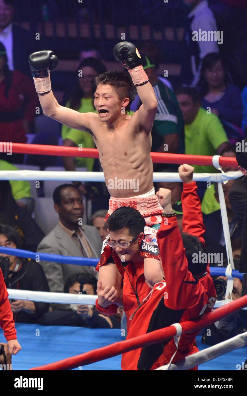 Tokyo, Japan. 6th Apr, 2014. (T-B) Naoya Inoue (JPN), Shingo Inoue ...