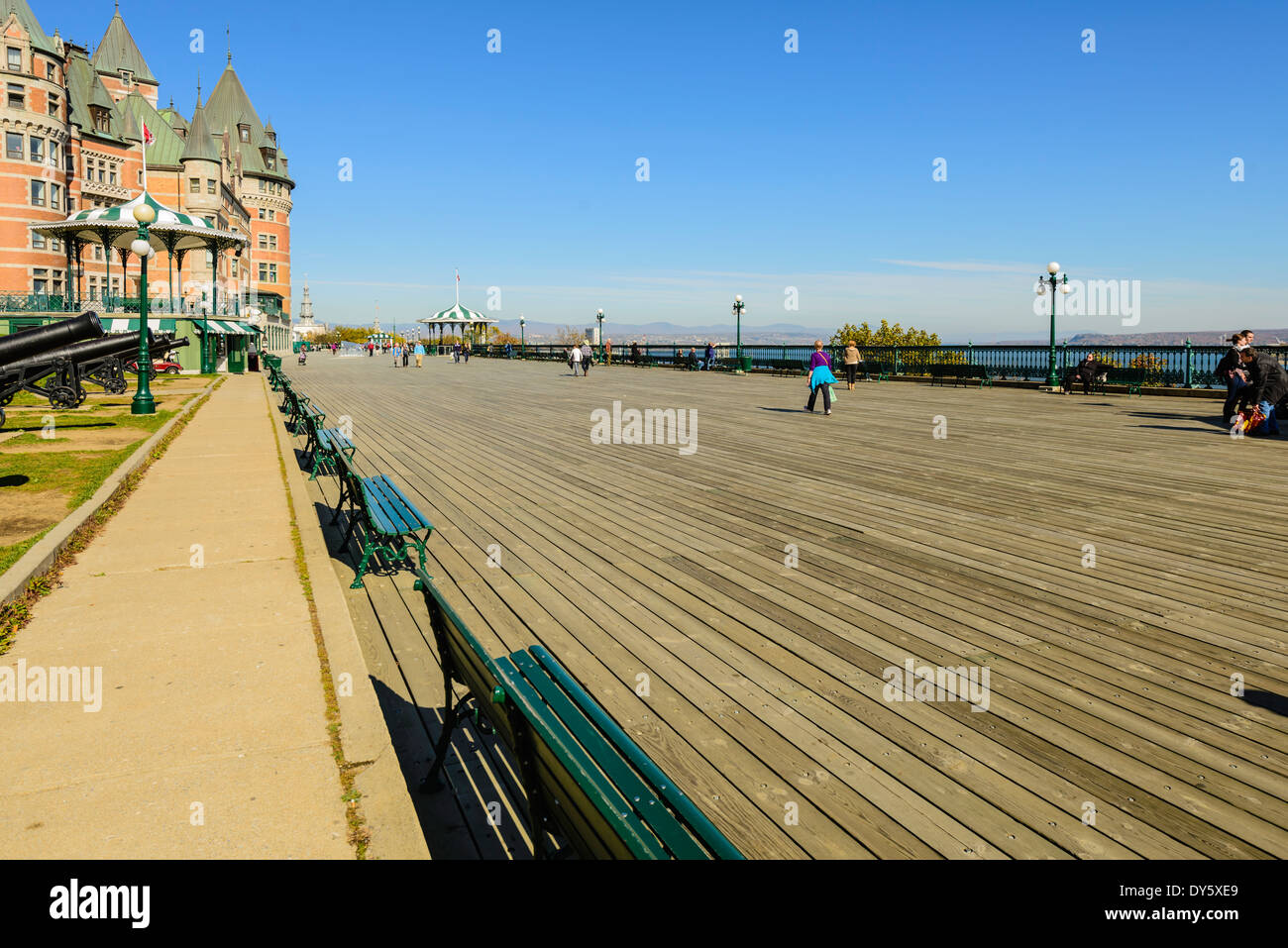 Dufferin Terrace, promenade and boardwalk, along Chateau Frontenac and ...