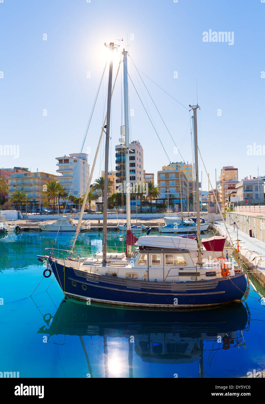 Gandia Nautico Marina boats in Valencia Mediterranean Spain Stock Photo ...