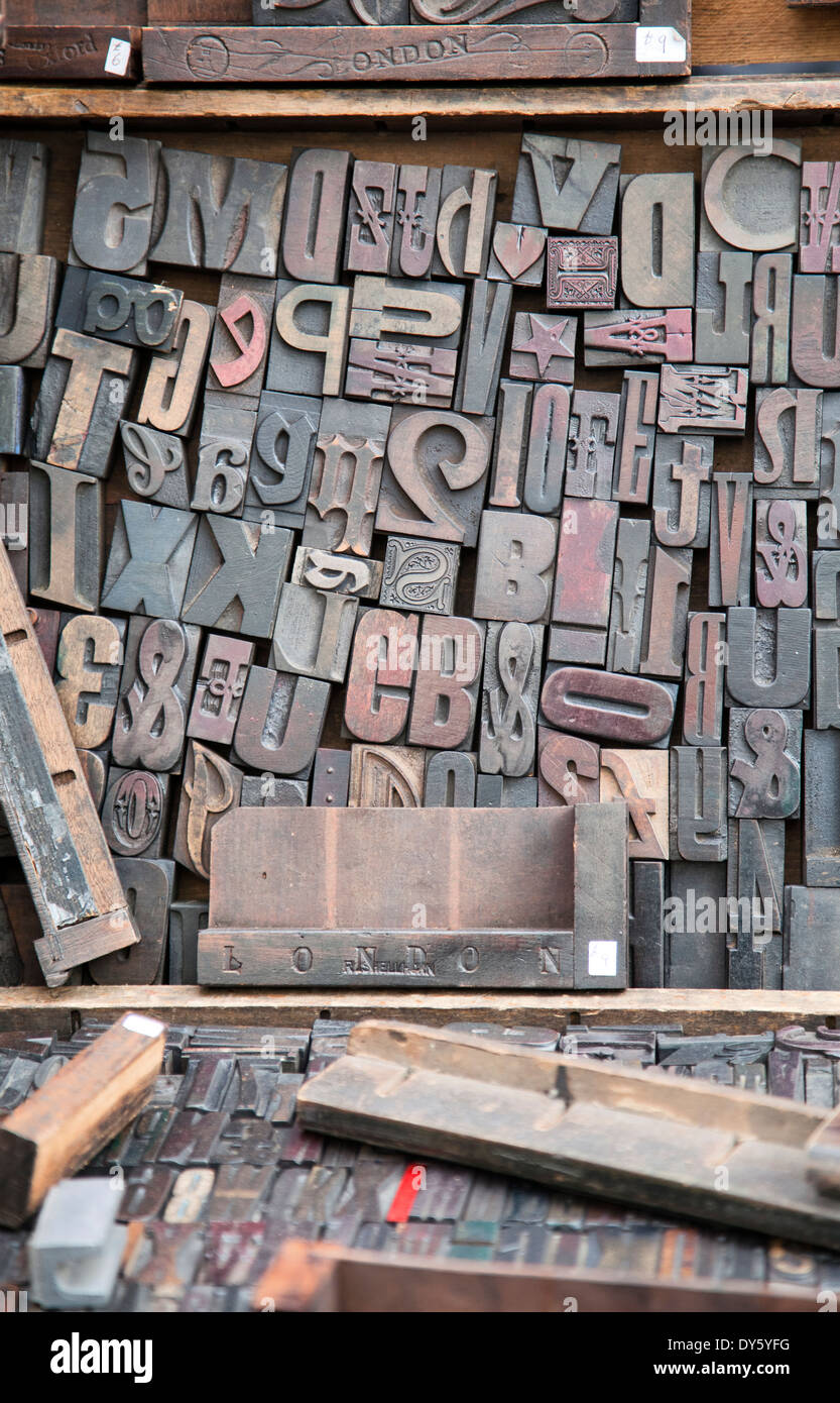 Printing Press Letter Blocks