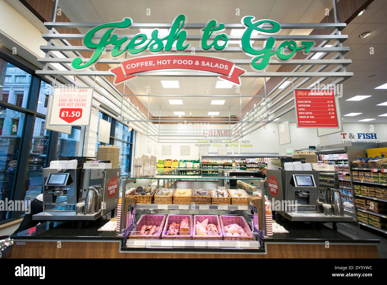 27/02/14 Morrisons M Local opens at Piccadilly Gardens , Manchester ...