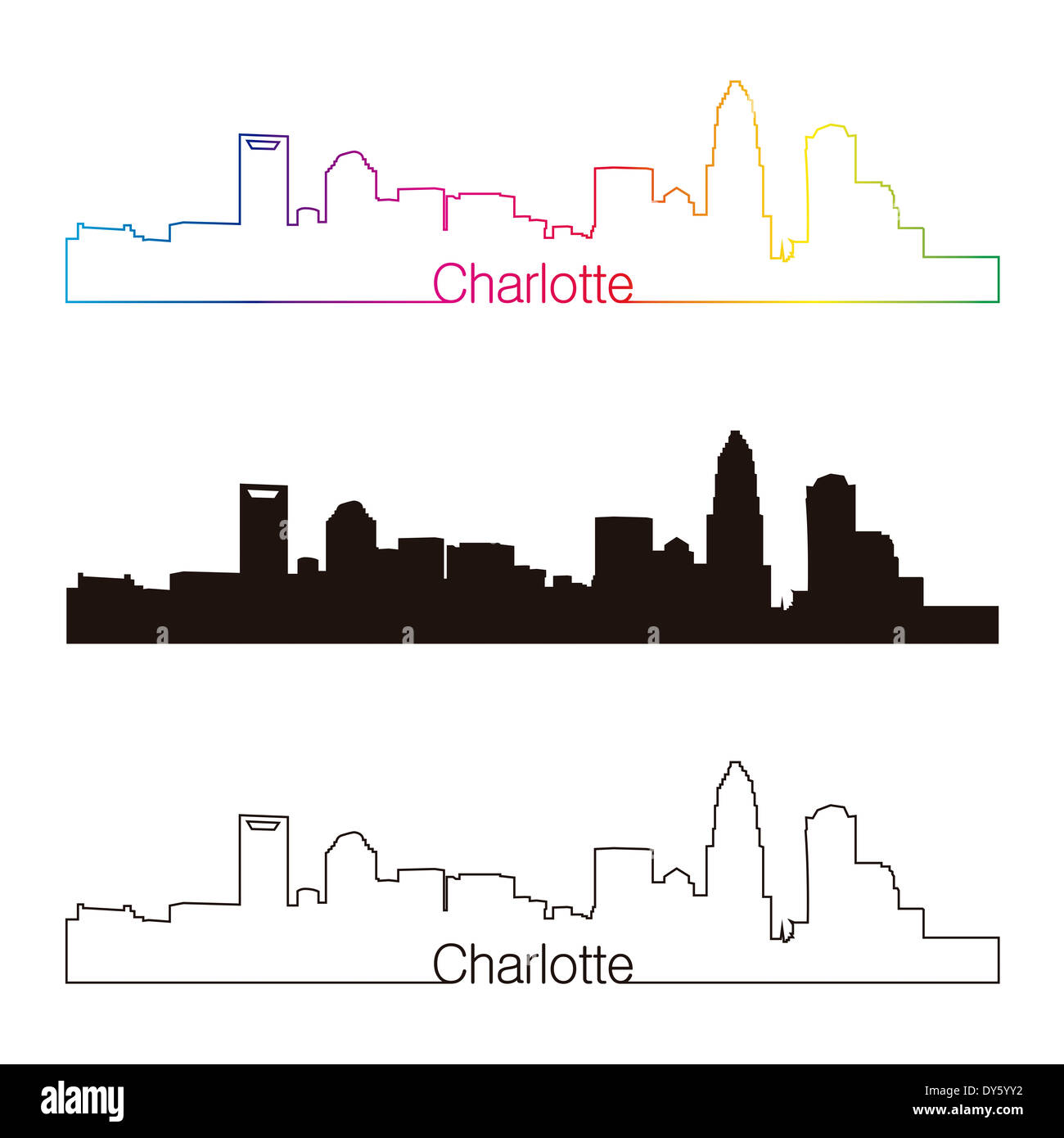 Charlotte north carolina city skyline Cut Out Stock Images & Pictures ...