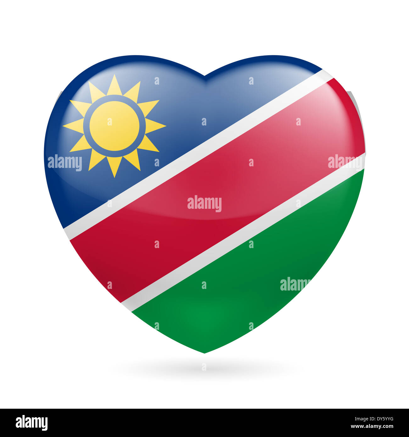 Heart with Namibian flag colors. I love Namibia Stock Photo - Alamy