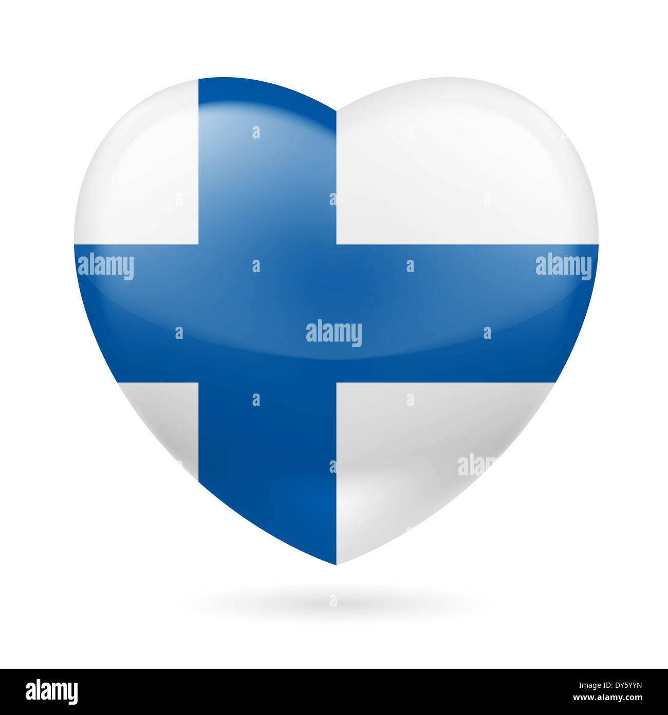 Heart with Finnish flag colors. I love Finland Stock Photo - Alamy