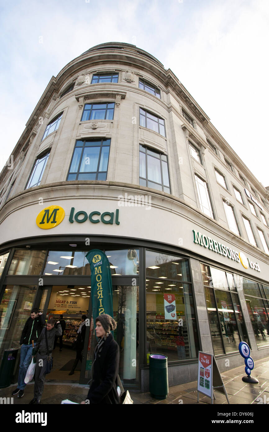 27/02/14 Morrisons M Local opens at Piccadilly Gardens , Manchester ...