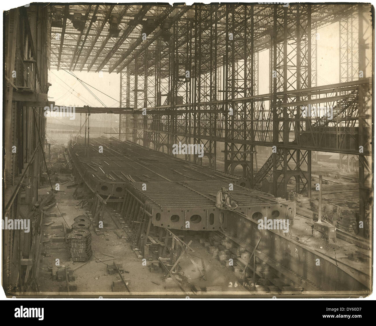 The Mauretania, a famous ocean liner built by Cunard Line, is shown ...