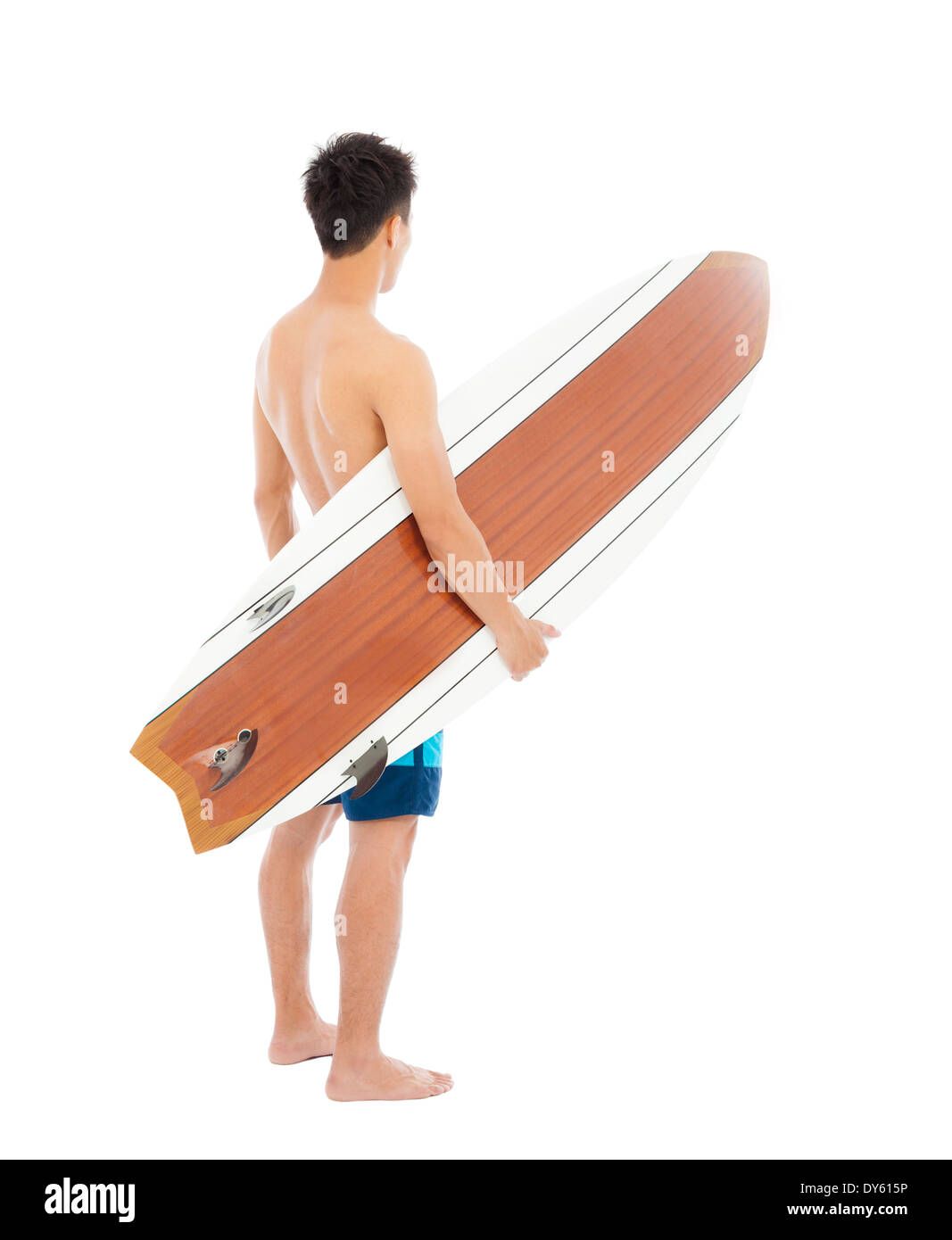 surfer holding a surfboard Stock Photo - Alamy