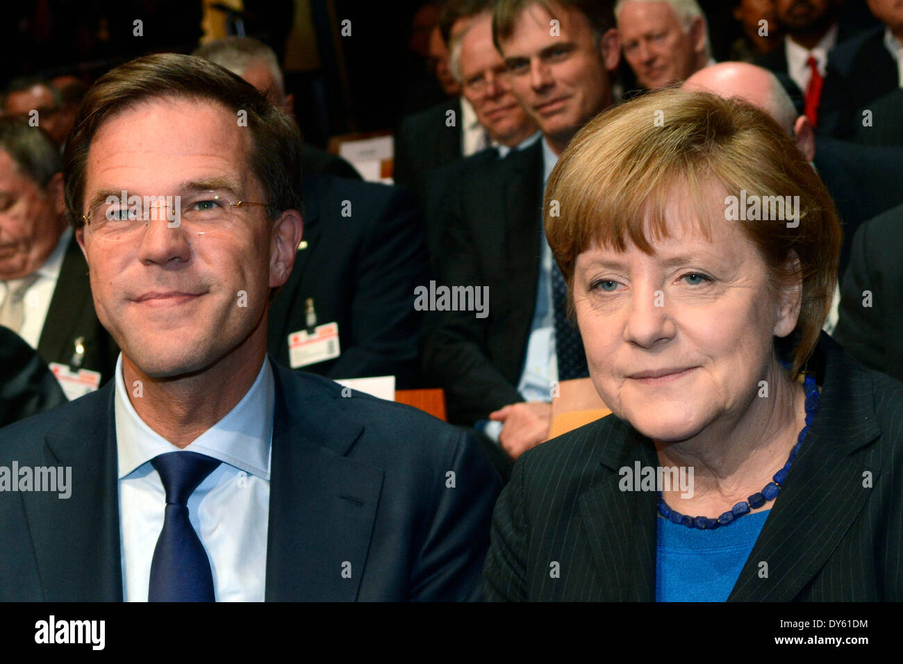 Angela Merkel und Mark Rutte bei der Eröffnungsfeier der Hannover Messe ...