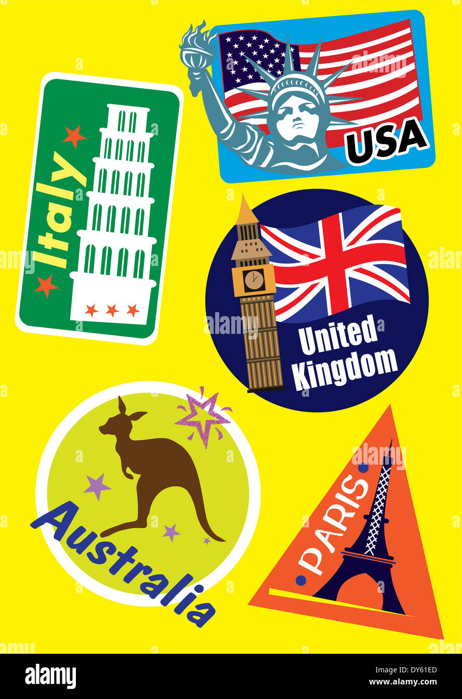 Country landmark icon Stock Photo - Alamy