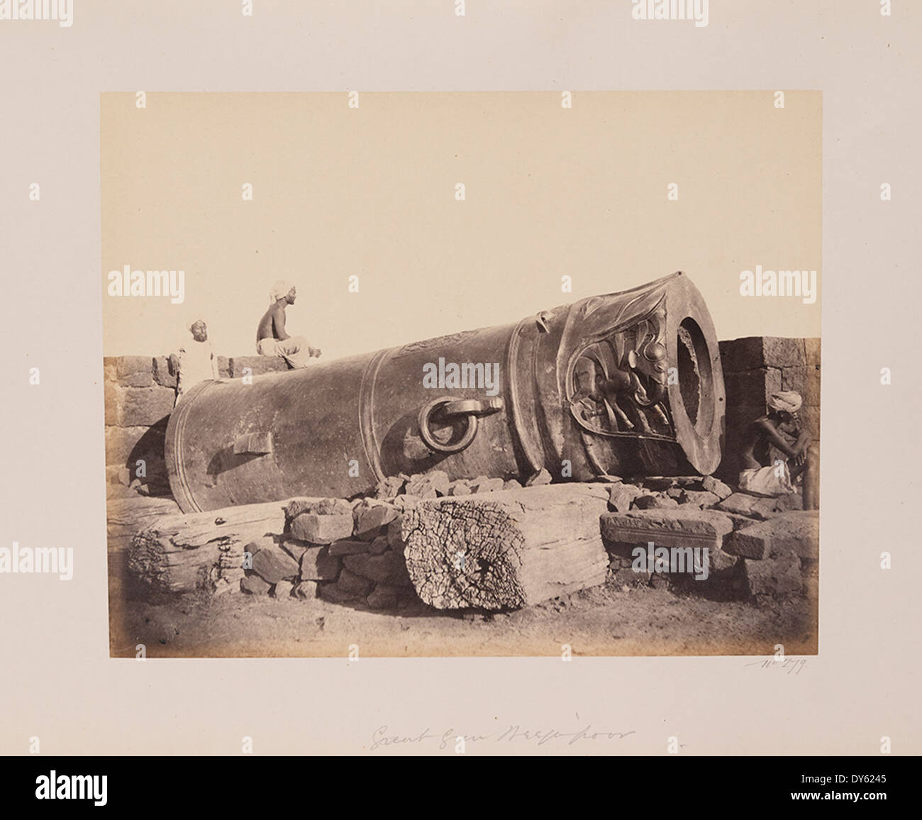 The image showcases the Great Gun, Malik-i-Maidan, located in Beejapoor ...