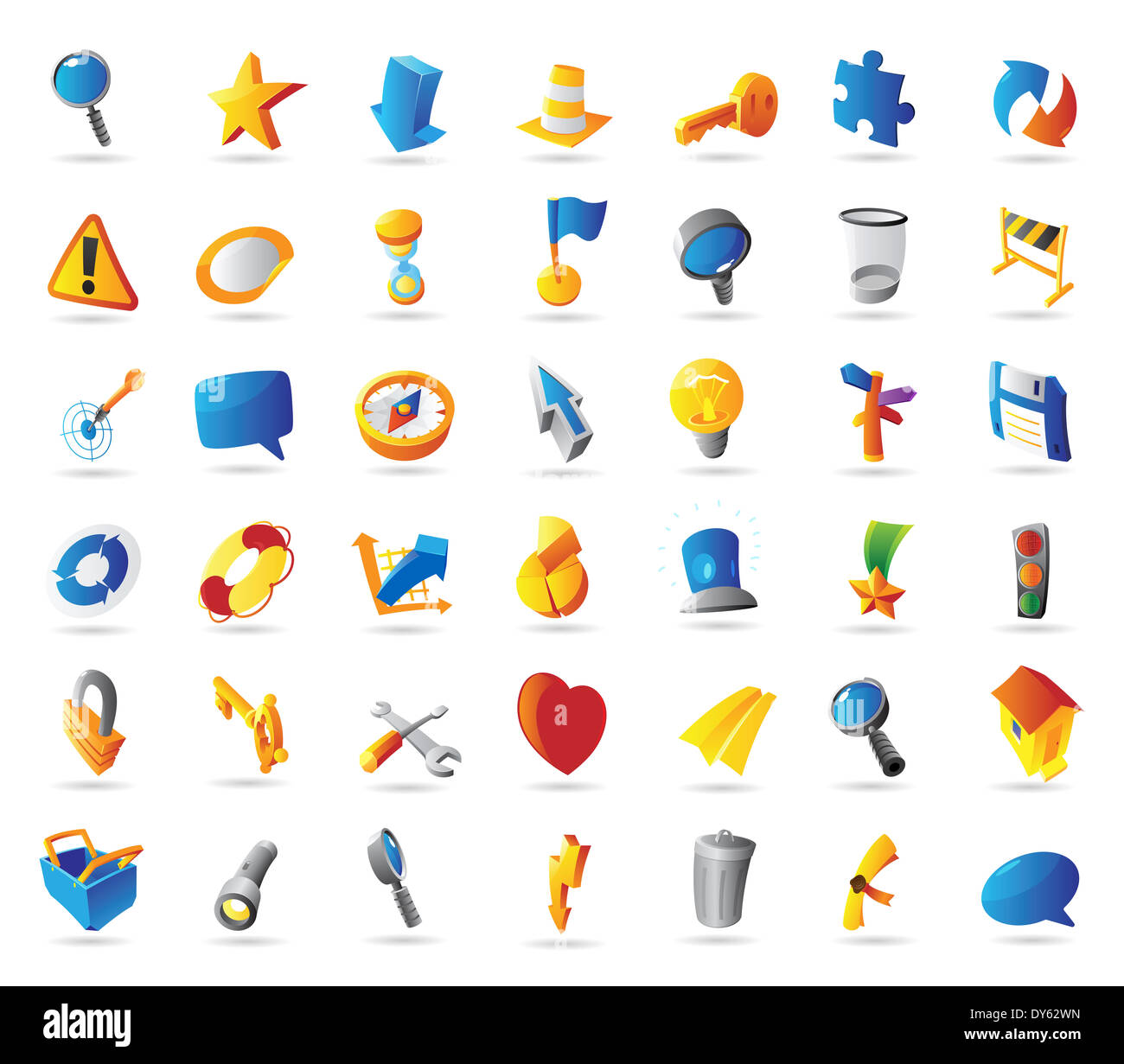 Icons for signs, symbols and interface Stock Photo - Alamy