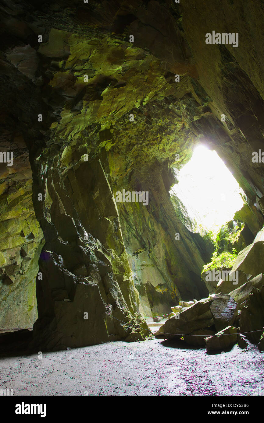 Cathedral Quarry, Cathedral Cavern, Little Langdale Cumbria England ...