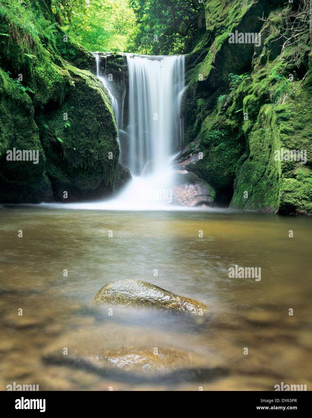 Waterfall Geroldsau, near Baden Baden, Black Forest, Baden Wurttemberg ...