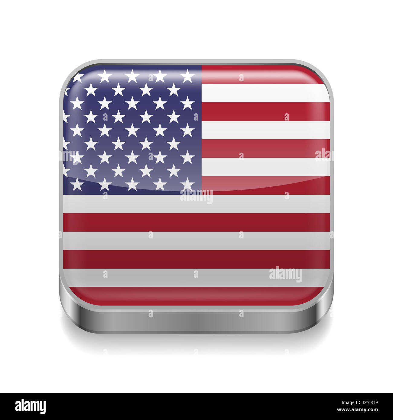 Metal square icon flag colors hi-res stock photography and images - Alamy