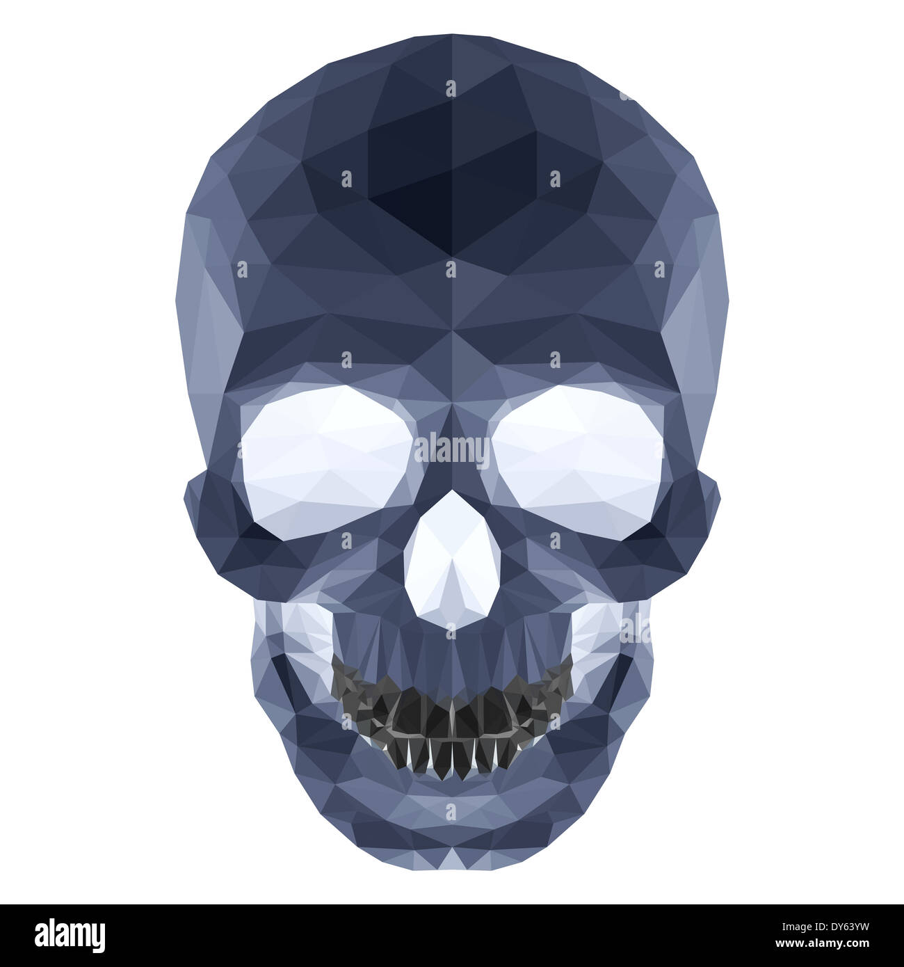 Illustration of dark crystal skull on white background Stock Photo - Alamy