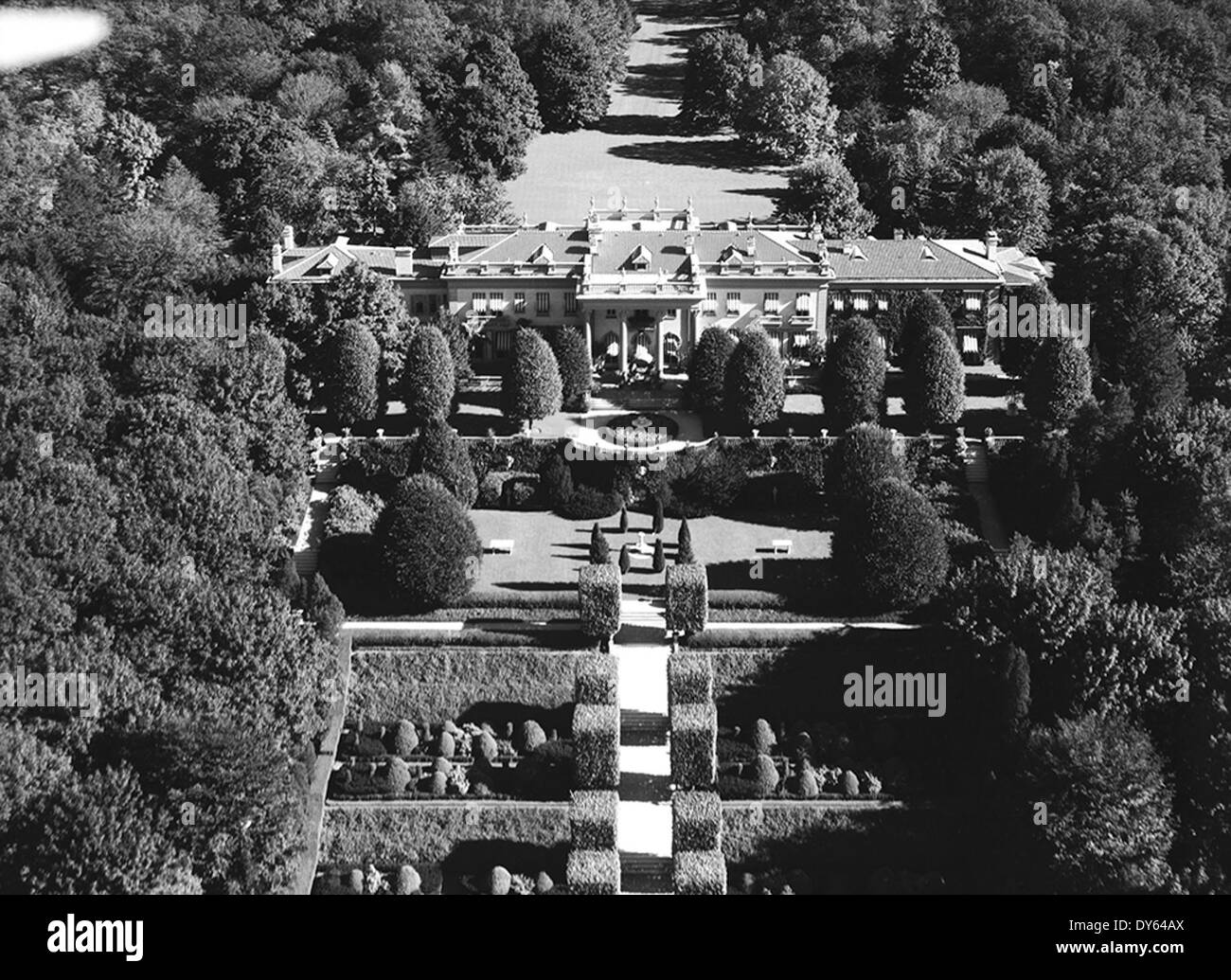 Aerial mansion Black and White Stock Photos & Images - Alamy