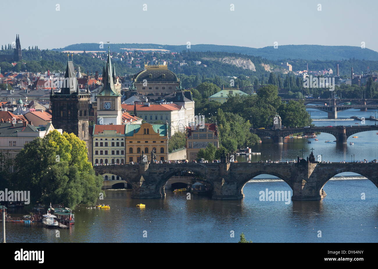 Bridges over the vltava river hi-res stock photography and images - Alamy
