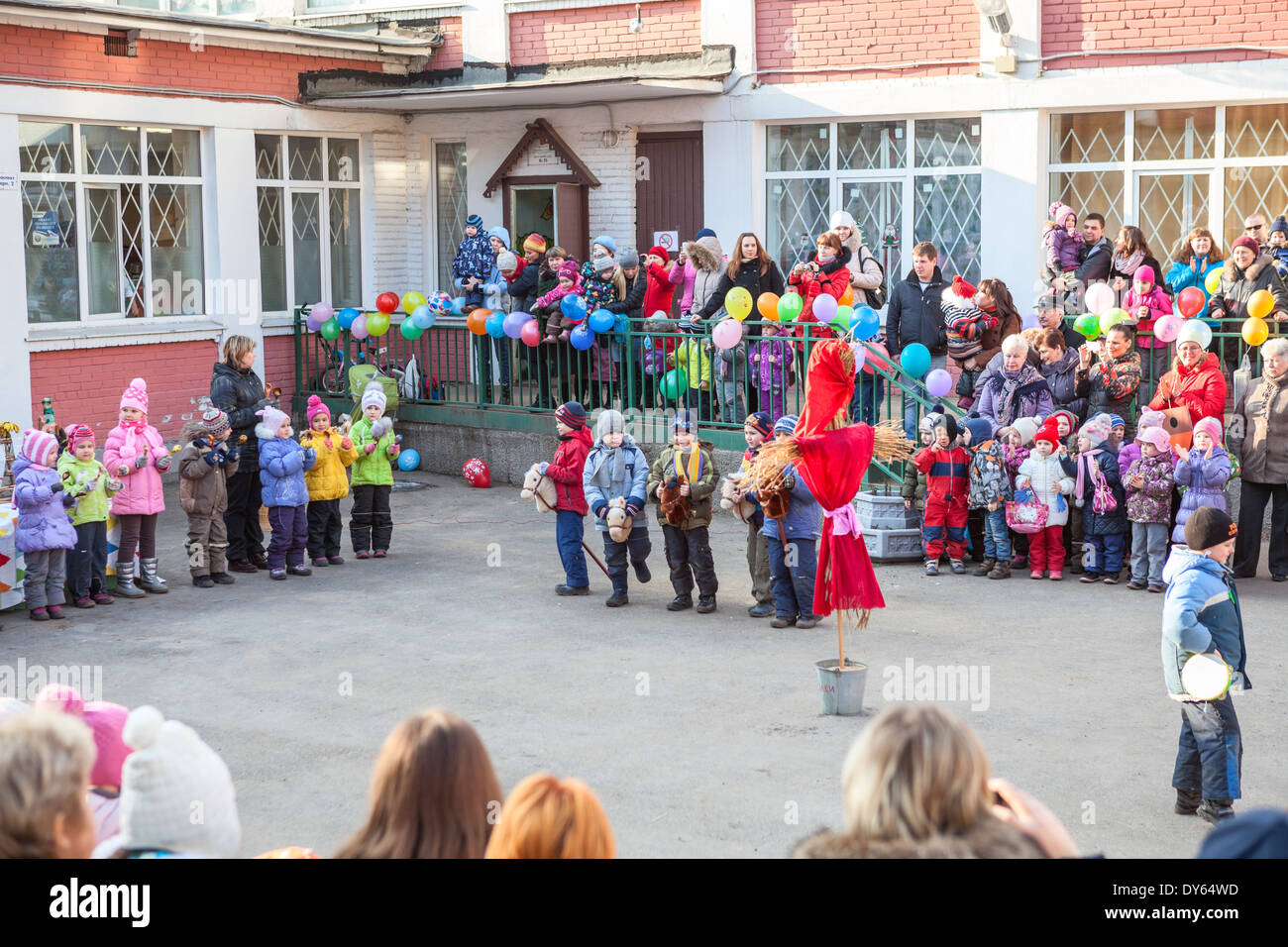 ST.PETERSBURG, RUSSIA - CIRCA FEB, 2014: Russian preschool kids ...