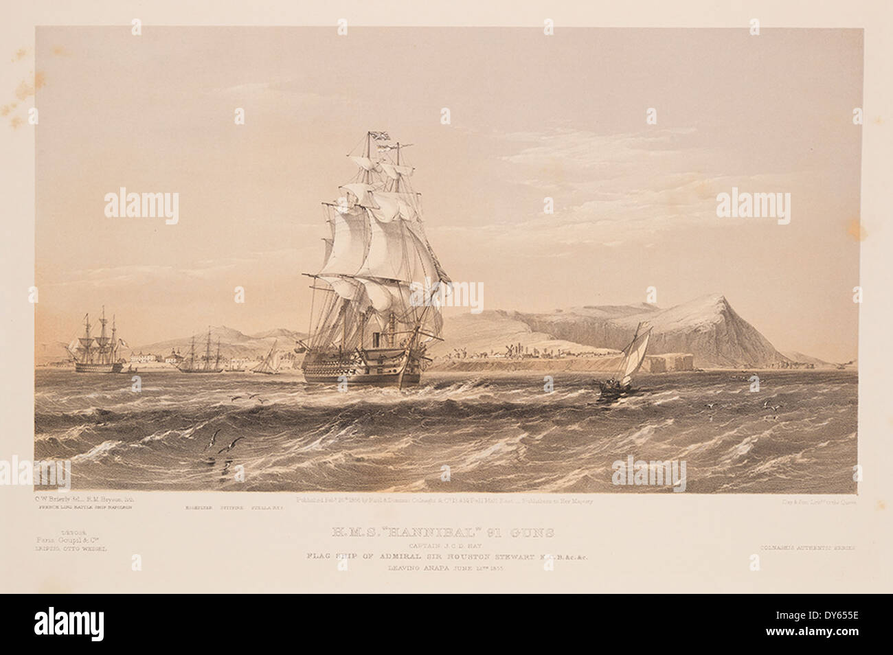 The H.M.S. Hannibal was a 91-gun ship of the line that served in the ...