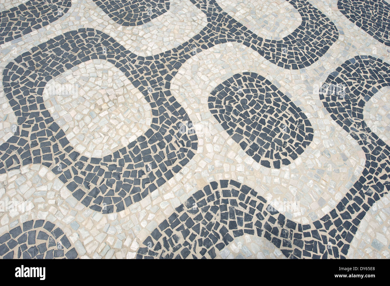 Ipanema Beach Rio de Janeiro boardwalk pattern full frame background ...