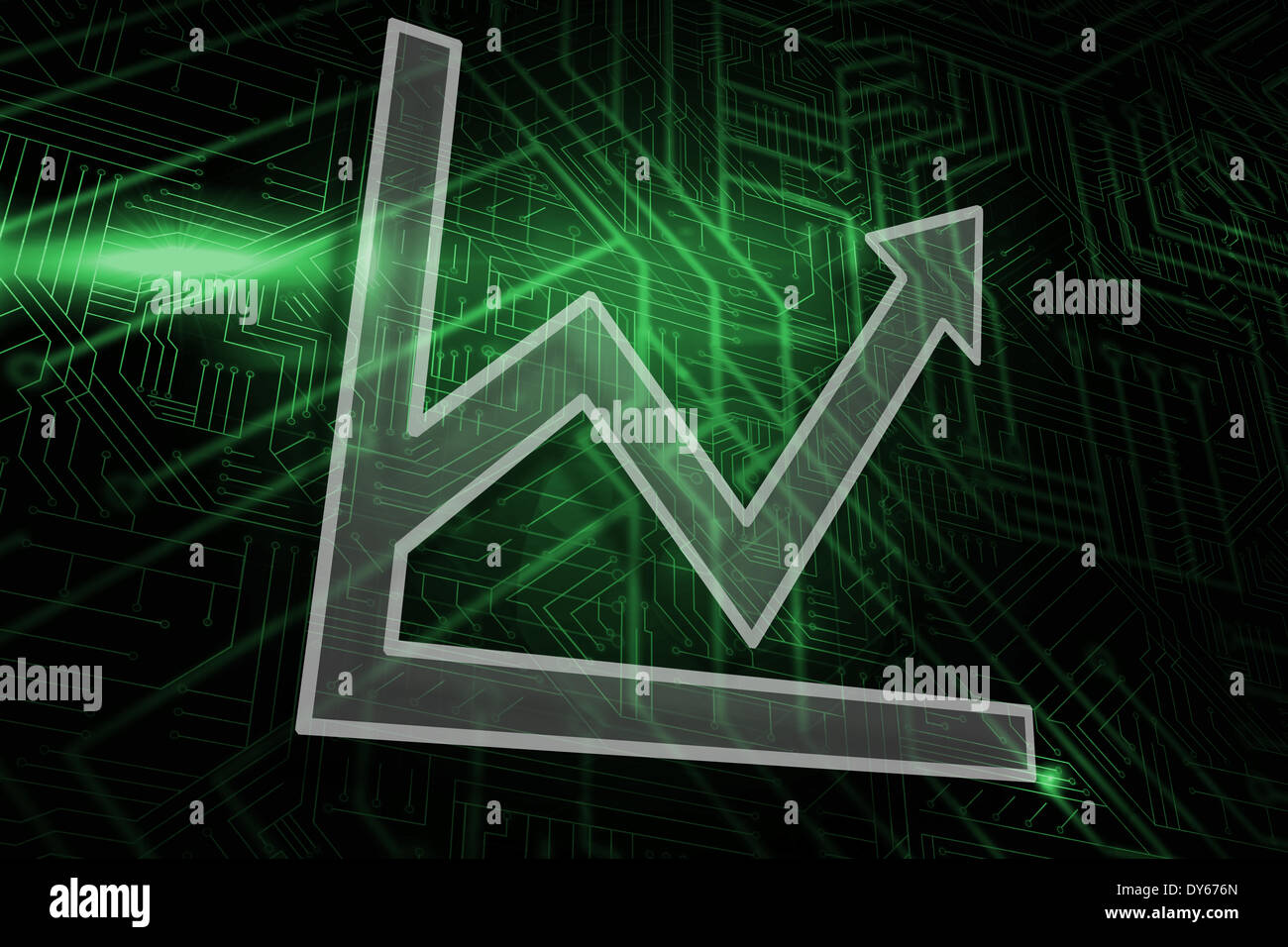 Composite image of graph and arrow Stock Photo - Alamy