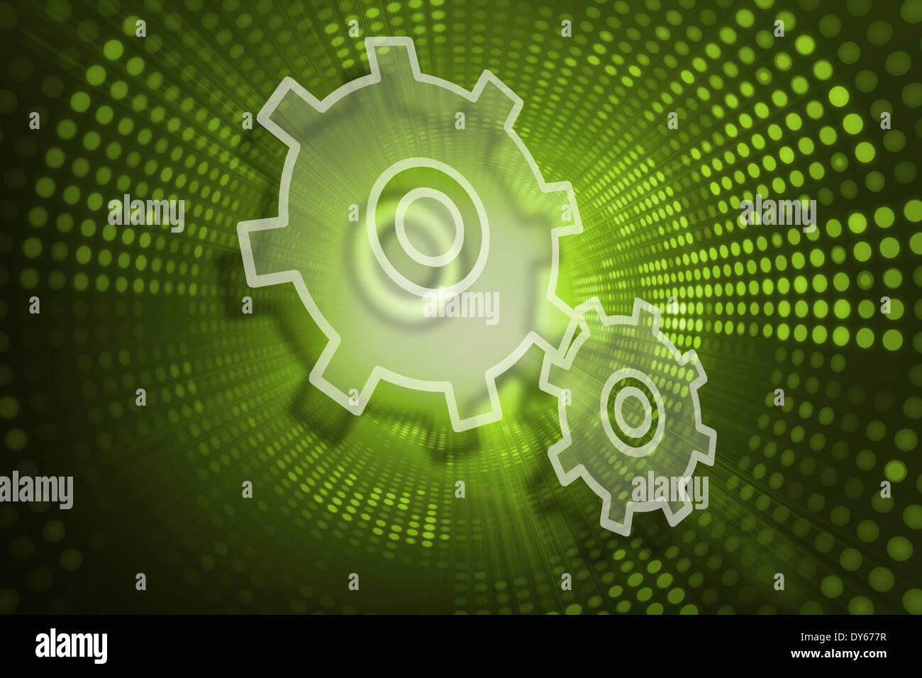 Composite image of cog and wheel Stock Photo - Alamy