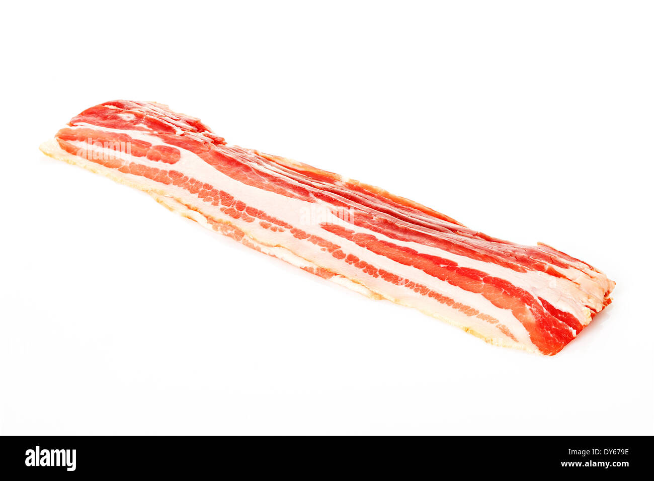 bacon close-up isolated on white background Stock Photo - Alamy