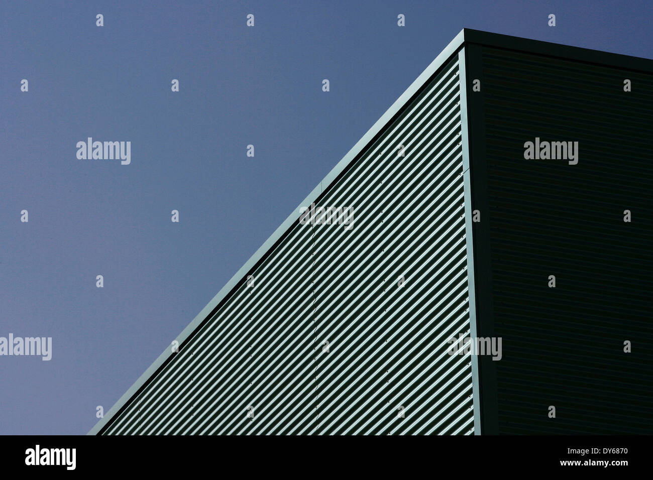 Corrugated green iron Stock Photo - Alamy