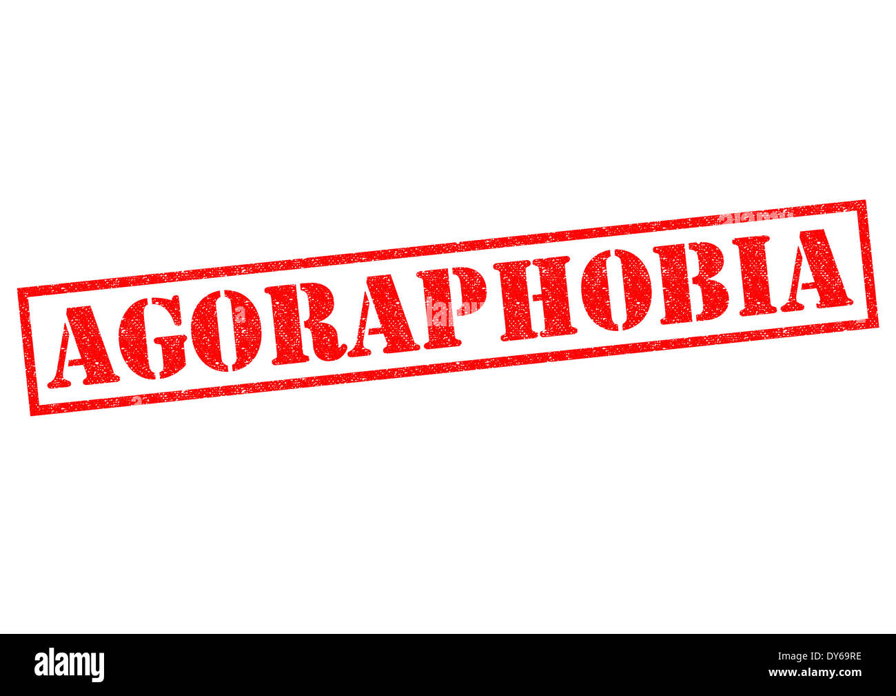 AGORAPHOBIA red Rubber Stamp over a white background Stock Photo - Alamy