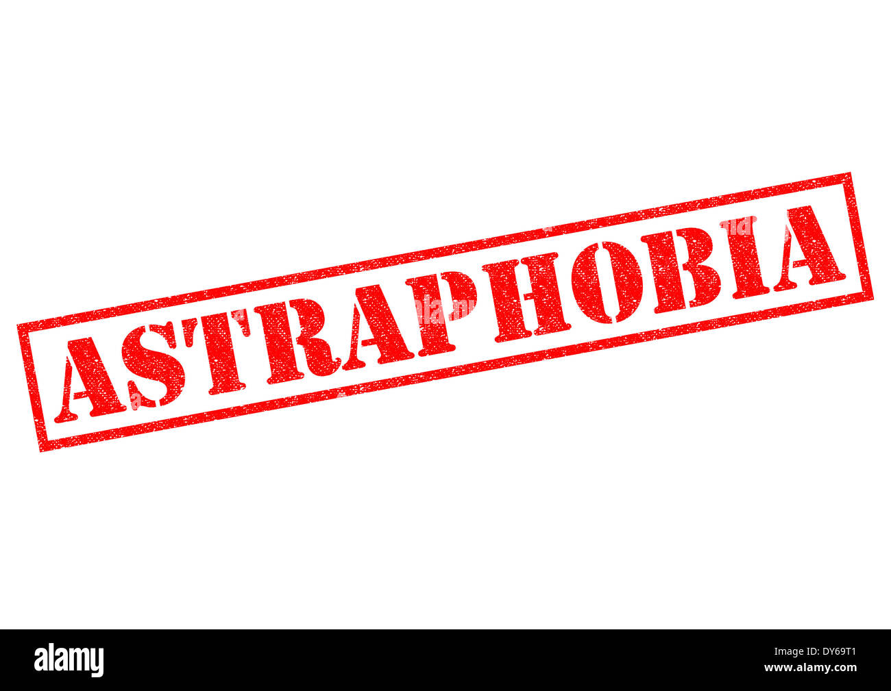 ASTRAPHOBIA (the fear of Thunder and Lightning) red Rubber Stamp over a ...