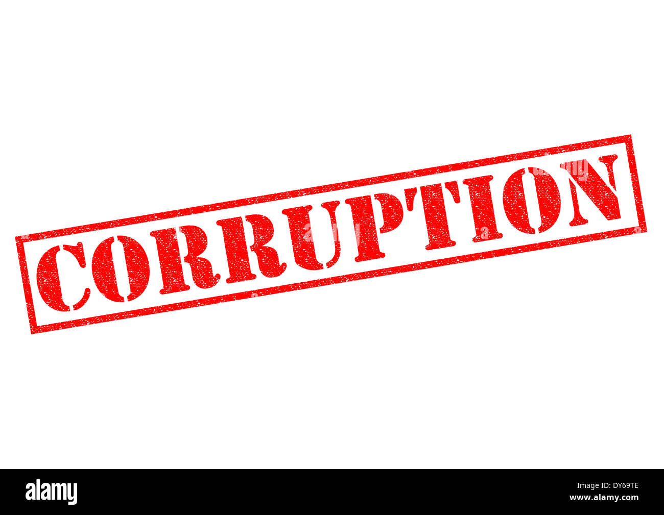 CORRUPTION red Rubber Stamp over a white background Stock Photo - Alamy