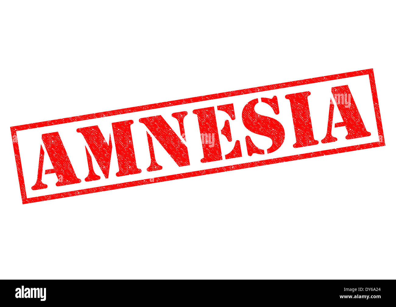 AMNESIA red Rubber Stamp over a white background Stock Photo - Alamy