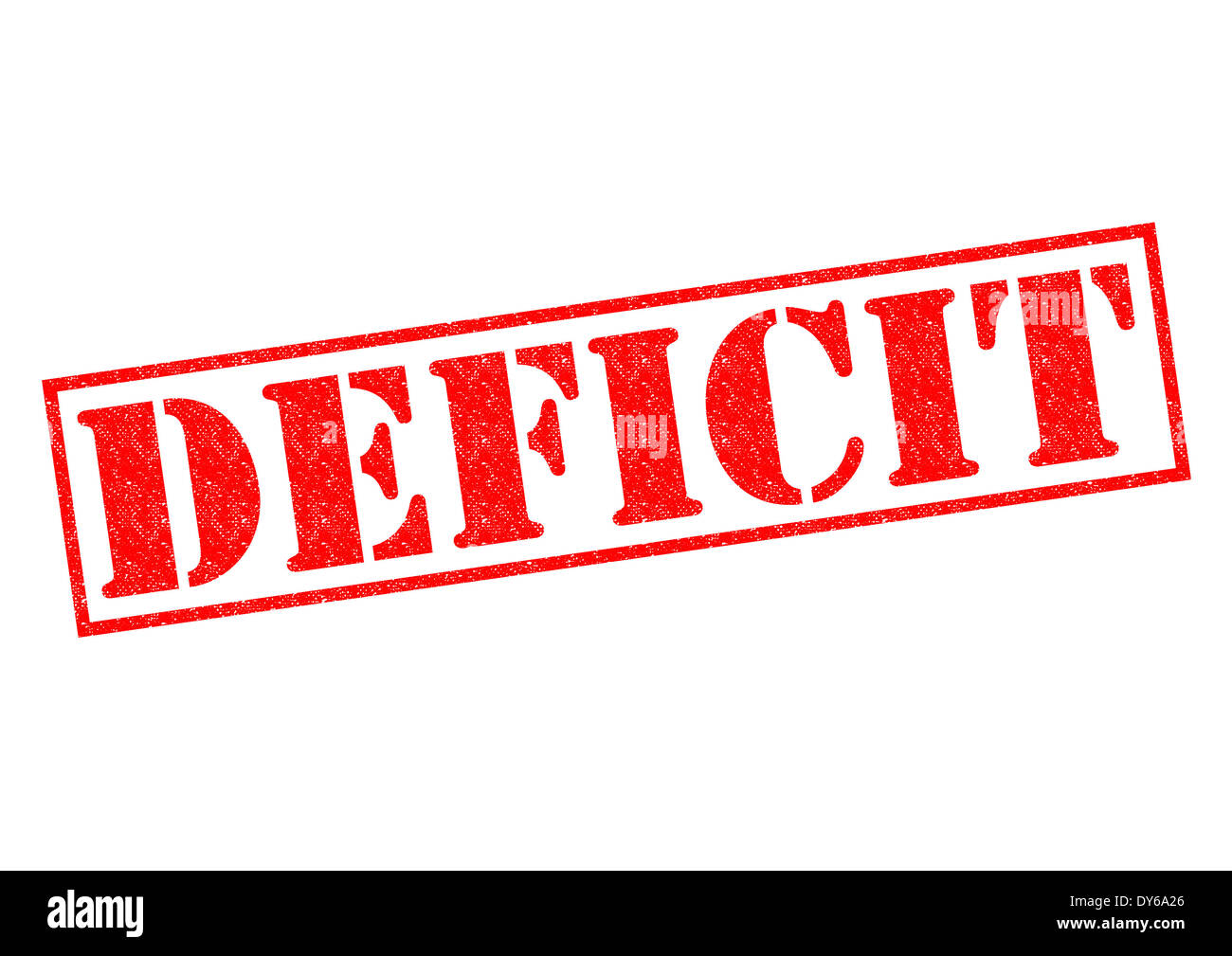 DEFICIT red Rubber Stamp over a white background Stock Photo - Alamy