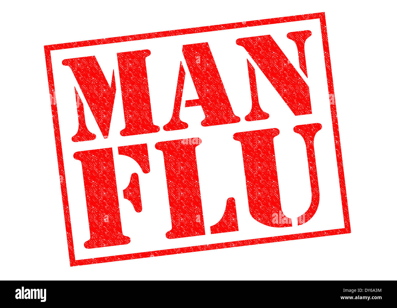 MAN FLU red Rubber Stamp over a white background Stock Photo - Alamy