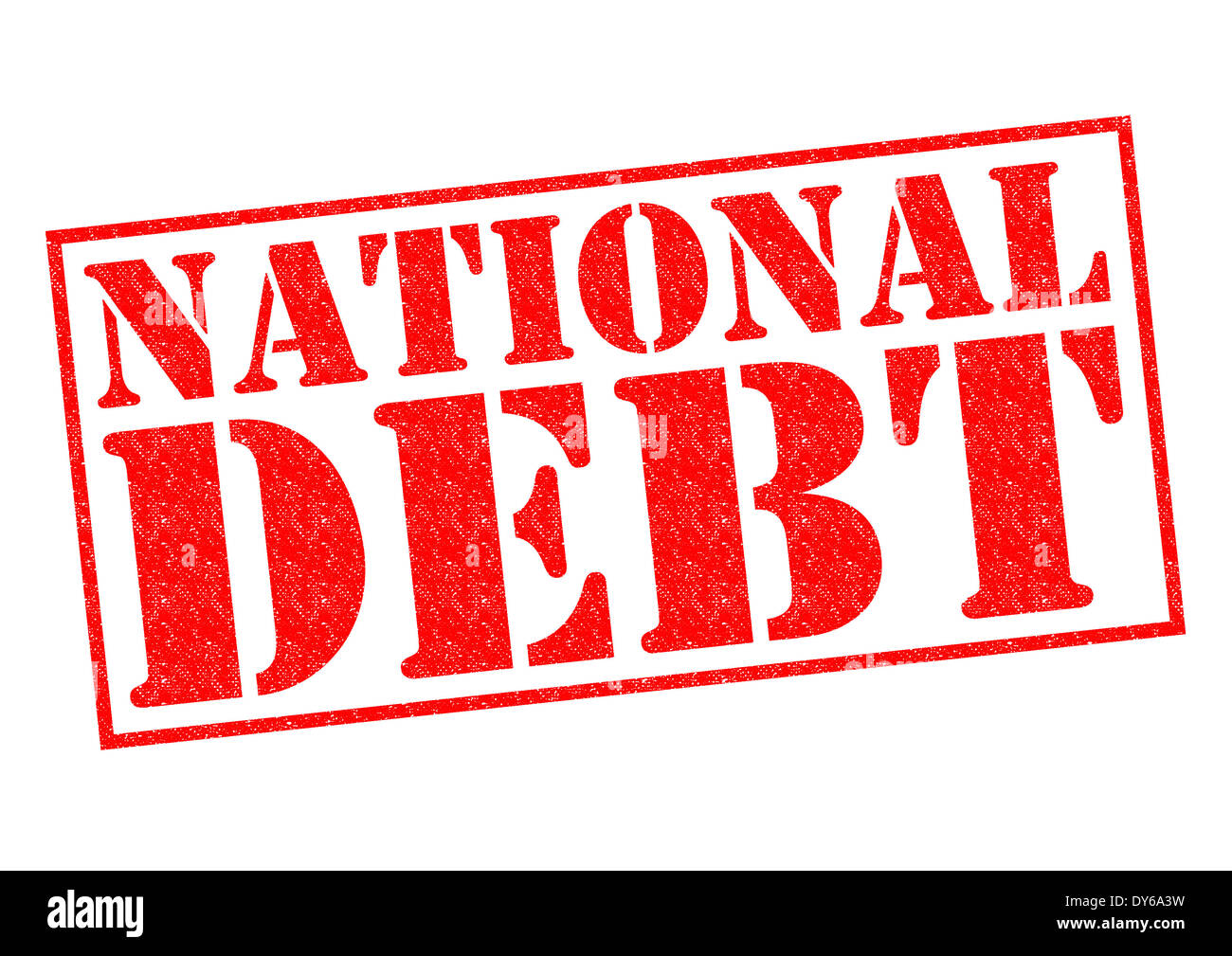 NATIONAL DEBT red Rubber Stamp over a white background Stock Photo - Alamy
