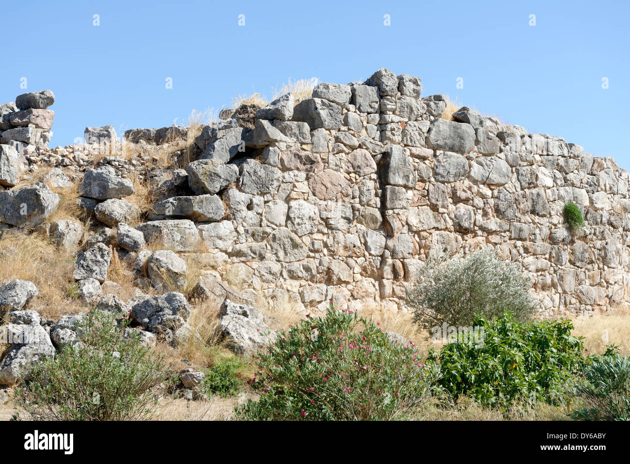 A section North-western side Mycenaean cyclopean walls Tiryns ...