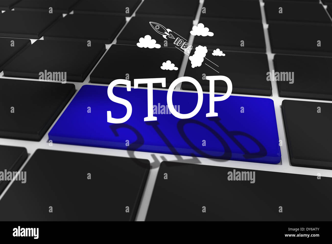 Stop against black keyboard hi-res stock photography and images - Alamy