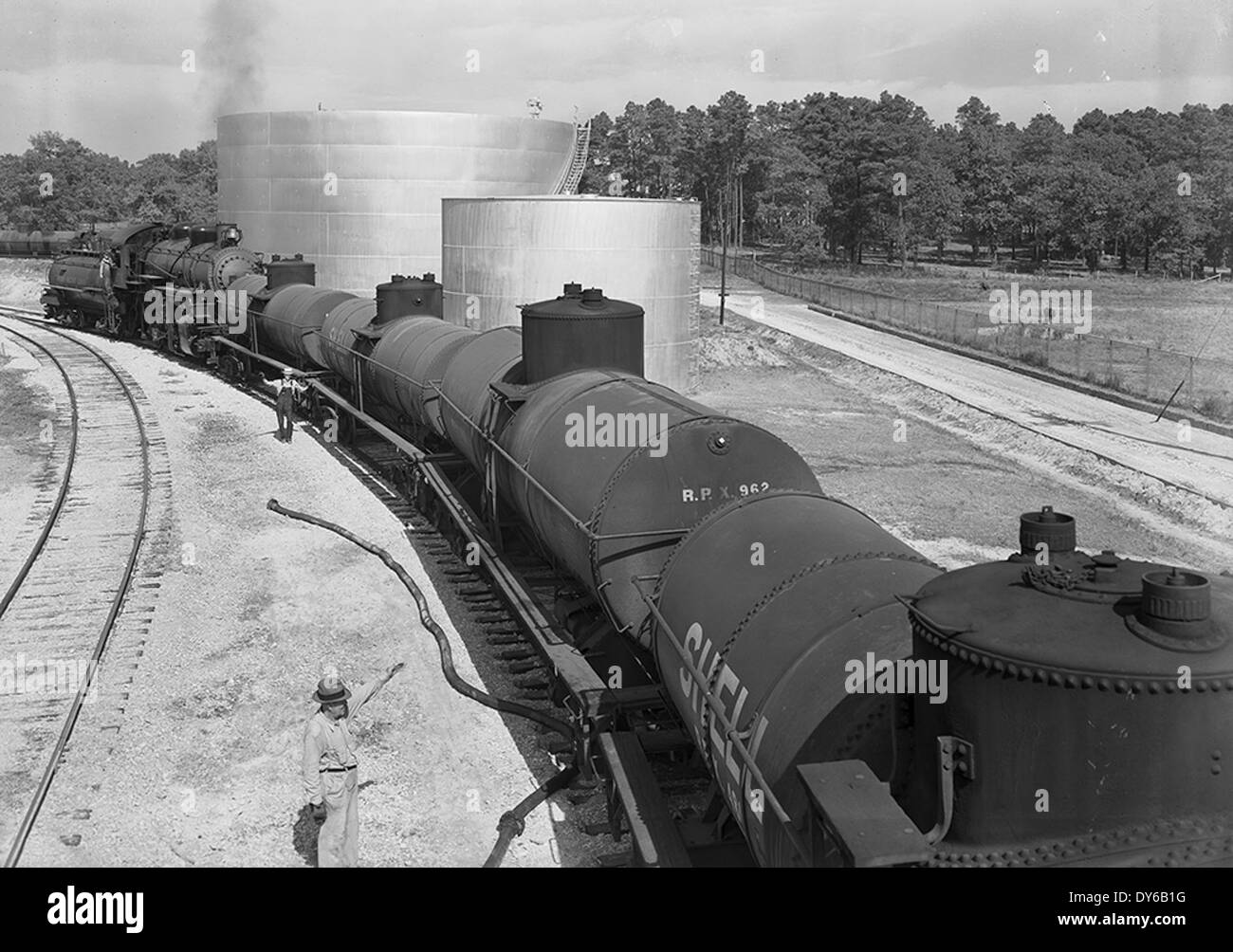 Old storage tank Black and White Stock Photos & Images - Alamy