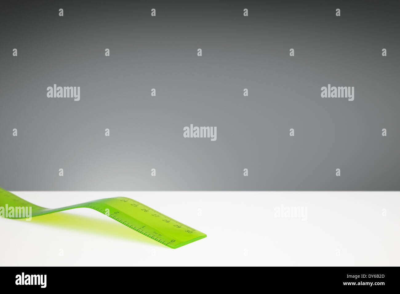 Green bendy Ruler Stock Photo - Alamy