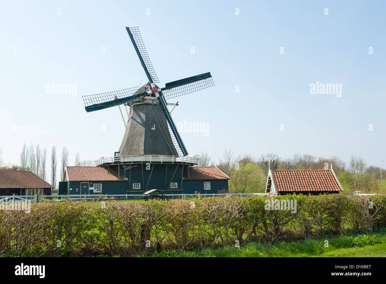 Historic straw wood saw mill in picturesque rural scenery Stock Photo ...