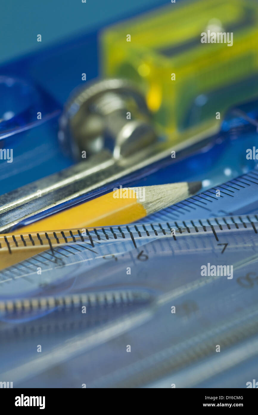 Maths geometry set Stock Photo - Alamy