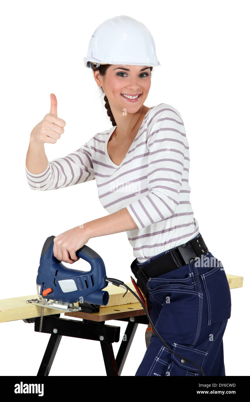 Chainsaw woman chain saw hi-res stock photography and images - Alamy