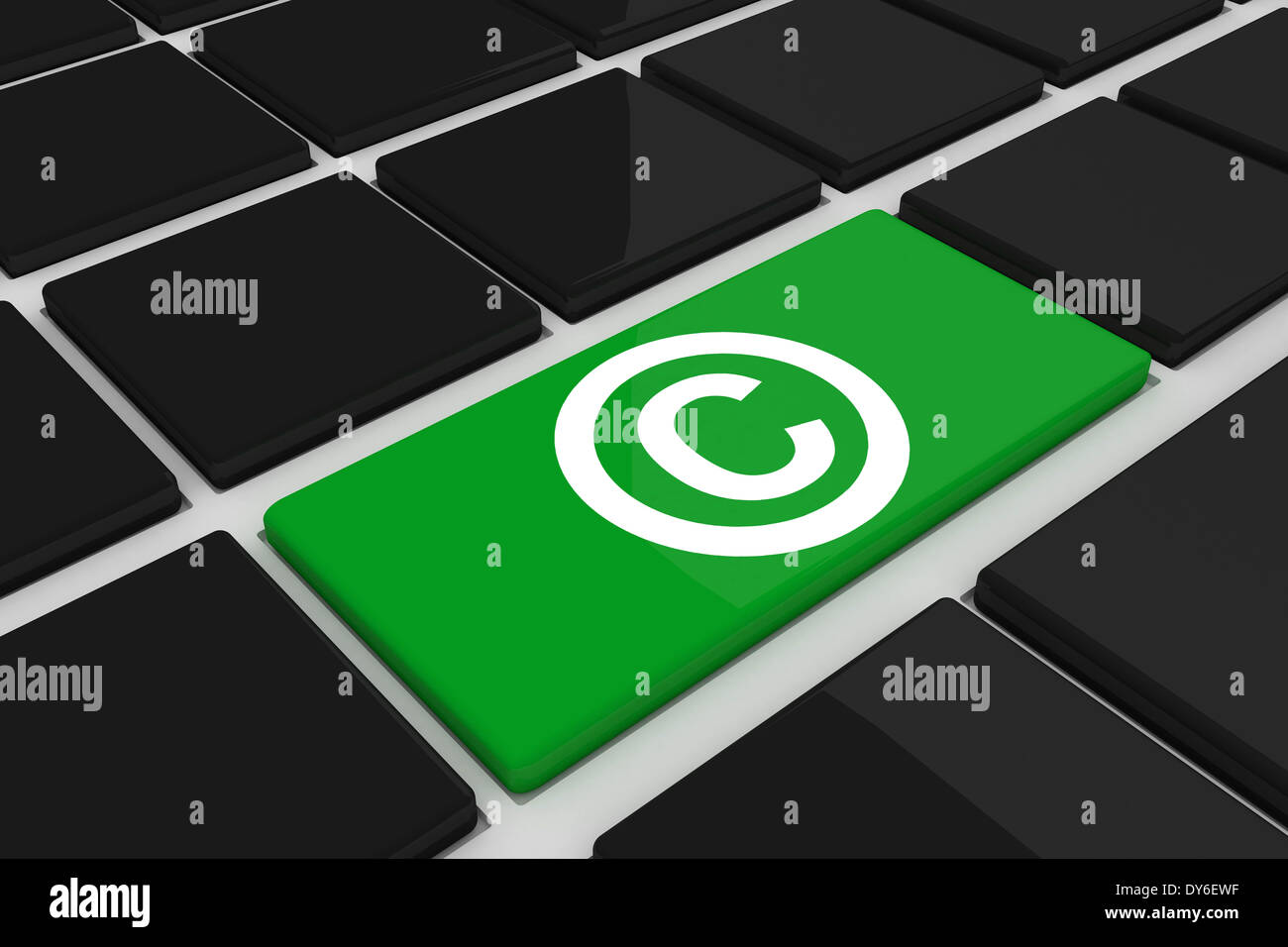 Composite image of copyright symbol on key Stock Photo - Alamy