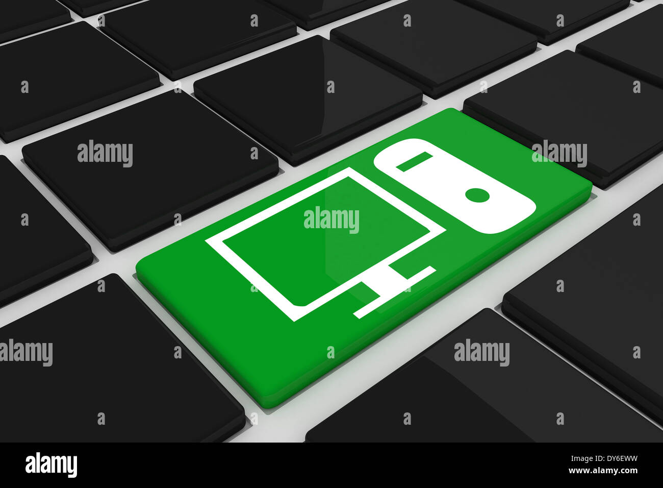 Composite image of computer on key Stock Photo - Alamy