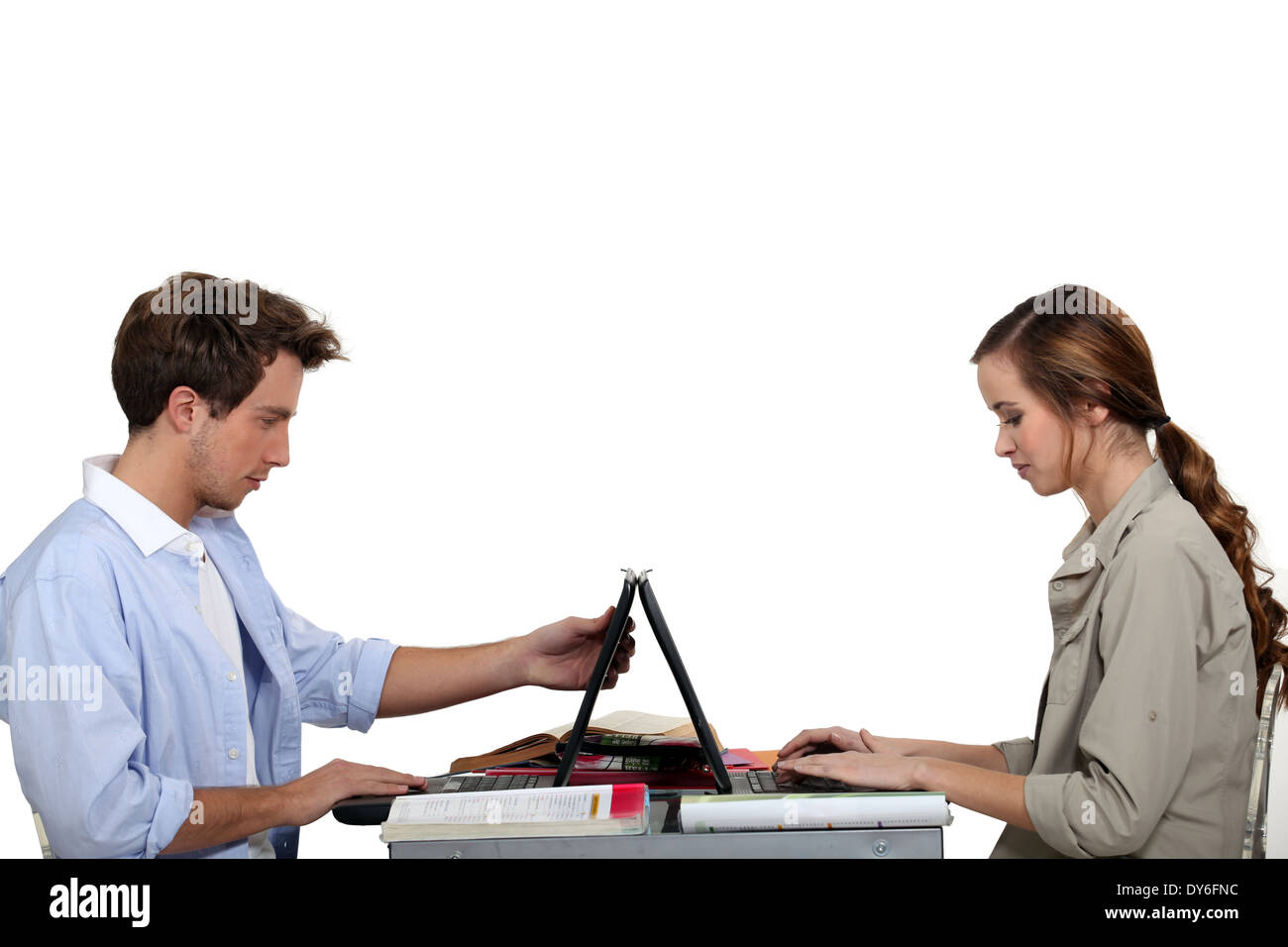Students in computer class Stock Photo - Alamy
